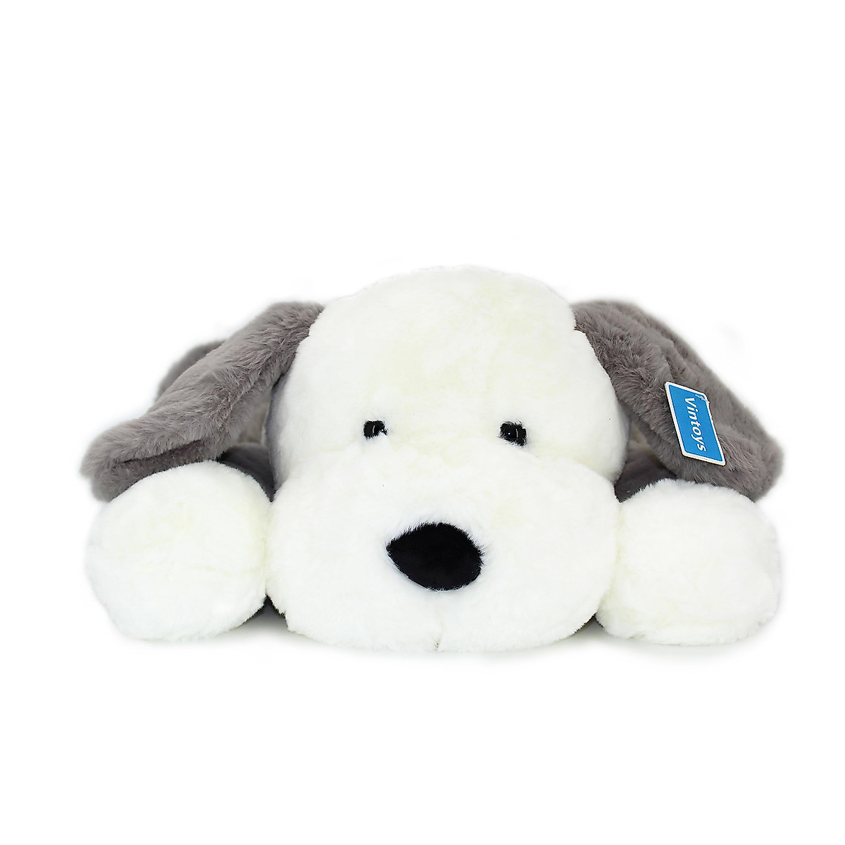 Vintoys Dog Hugging Pillow Big Soft Plush Puppy Stuffed Animal for Kids and Adults Gray 26"
