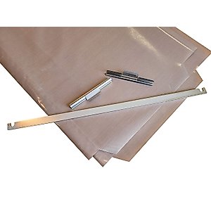 Vulcan VMCS 101/201 Clamshell Griddle PTFE Release Sheet kit with (1) Bracket, (2) Clips, (2) Teflon Sheets