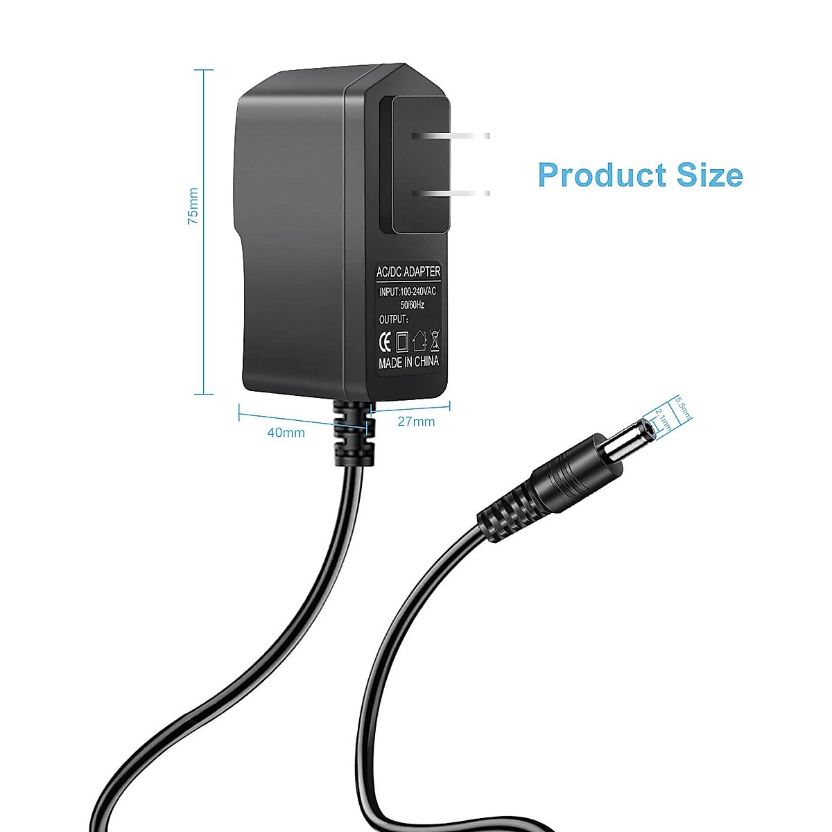WindSwallow AC DC Adapter Compatible with Alesis Recital 88-Key 61-Key Digital Piano Keyboard with Full-Sized Keys IO 14 IO 26 Recording Interface Power Supply Charger Cord
