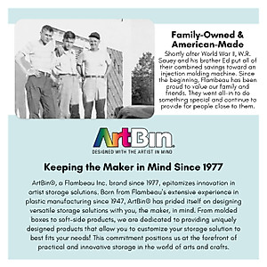 ArtBin Semi Satchel Portable Craft Organizer with 3 Dividers - Clear Plastic Storage Case for Art & Craft Supplies