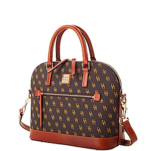 Dooney & Bourke Handbag, Gretta Domed Zip Satchel - Brown Tmoro