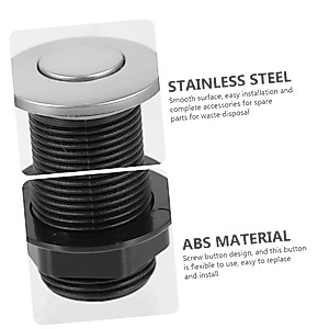 OSALADI 2 Sets Pneumatic Switch Garbage Disposal Parts Disposal Air Switches Controller Sink Waste Air Switch for Garbage Disposal Bathtub Parts Food Stainless Steel Start Switch