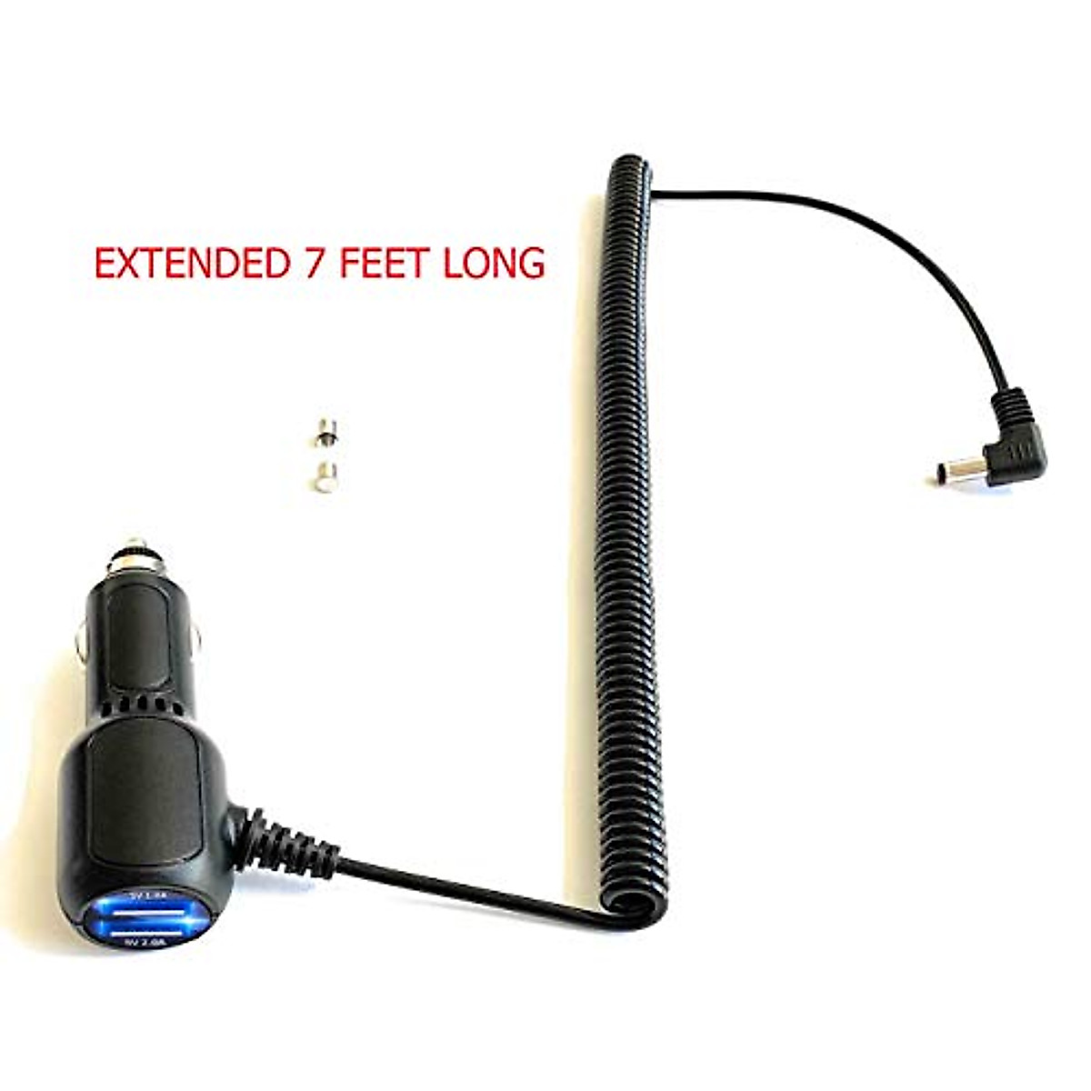 DCPOWER Coiled/Curled Power Cord Replacement for Rocky Mountain Radar The Judge 2.0 Radar Detector