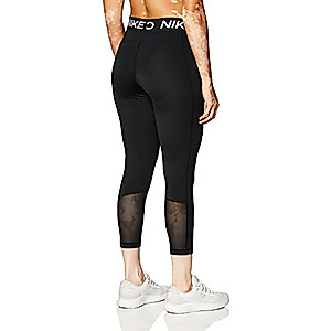 Nike Pro 365 Women's Mid-Rise Crop Leggings, Black/White, Small