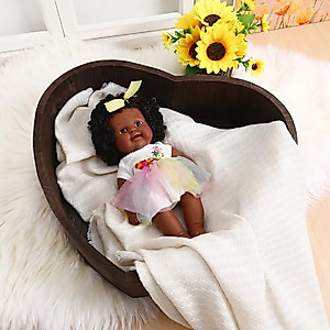 Bed Heart Small Photo Shaped Wooden Posing Newborn Photograph Photographer Heart-shaped Prop