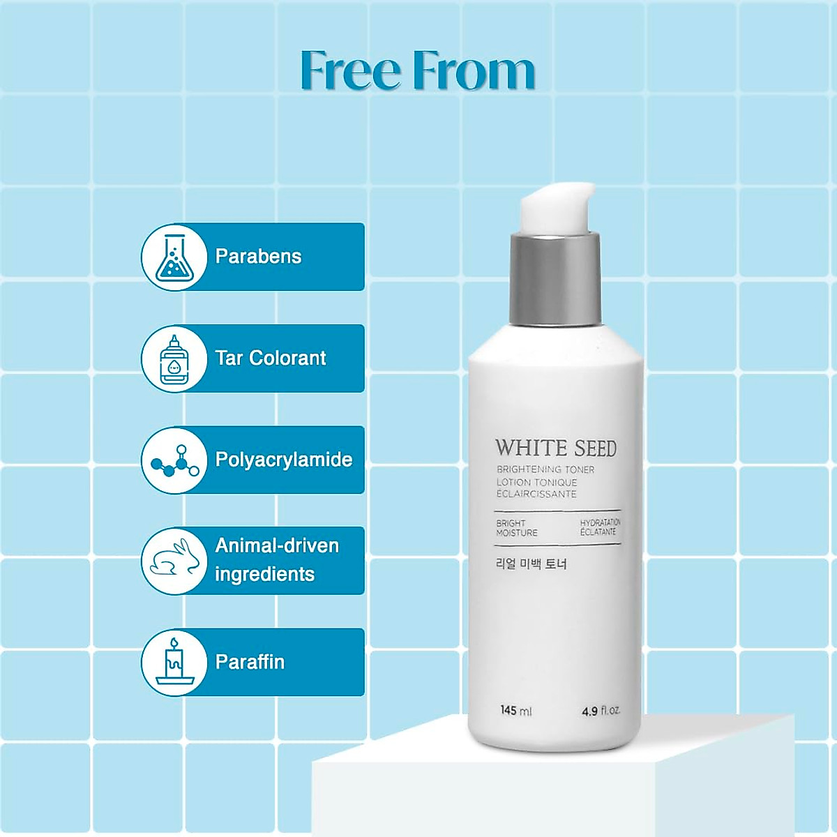 The Face Shop White Seed Brightening Toner | White Lupin Seed | White Daisy| Niacinamide | Moisturizing | Brightening