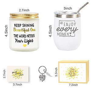 Get Well Soon Gifts for Women - Thank You Gifts - Care Package - Thinking of You Gifts for Women - Inspirational Gifts for Women - Encouragement Gifts for Women Scented Jar Candles