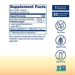 Renew Life Metabolic Boost Pre + Pro + Postbiotic; Prebiotics, Probiotics and Postbiotics Support Optimal Digestive Health and Metabolic Health; 30 Vegetarian Capsules*