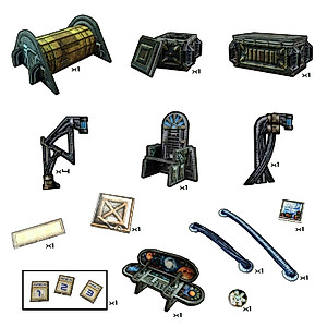 Battle Systems Sci-Fi Terrain - 28mm Modular 3D Space Terrain - Perfect for Wargaming and Roleplaying Tabletop Games - Full Colour Printed 3D 40K Multi Level Building Models (Gothic Ruins)