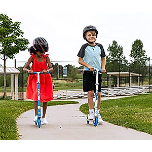 Gotrax KX5 Kick Scooter, 3 Adjustable Heights and 5" Flashing Wheels Kids Scooter, Lightweight Aluminum Alloy Scooter for Kids Boys Girls Age of 4-9 , Blue