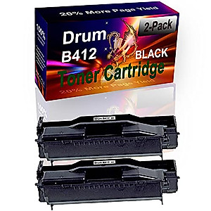 2-Pack Compatible Drum Unit Drum B412 use for OKI B411 B412 B431 B512 MB461 MB471 MB491 MB472 MB492 MB562 Printer Series(Black)