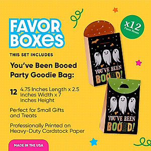Big Dot of Happiness You've Been Booed - Halloween Decorations - Treat Box Party Favors - Halloween Goodie Boxes - Halloween Treat Box - Ghost Party Favor Box- Fall Party Favor Box - Set of 12
