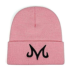 Jun New Brand Majin Buu Winter Hat Cotton Knitted Hat Knitted Beanie Hat for Pink Black (Pink)