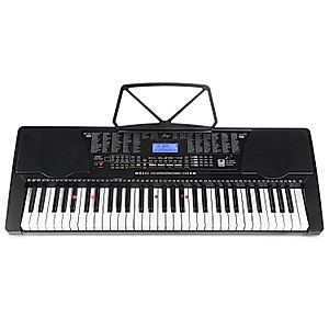 Joy 61-Key Lighting Keyboard with USB Music Player Function, Including Headphone, Stand & Stool (Kl-91MKit)