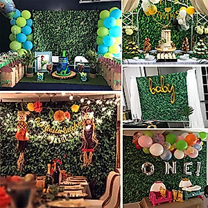 SJOLOON 5X7ft Green Leaves Backdrop Grass Backdrop Natural Green Lawn Party Photography Backdrop Birthday Newborn Baby Lover Wedding Photo Studio Props 10923