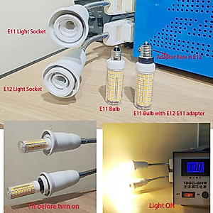 E-Simpo 6pcs E12 to E11 Adapter Mini Candelabra Base E12 to E11 Lamp Socket Adapter, Lamp Holder Bulb Base Adapter E12 Male to E11 Female Lamp Base Converter(6pcs E12 to E11 Adapter)