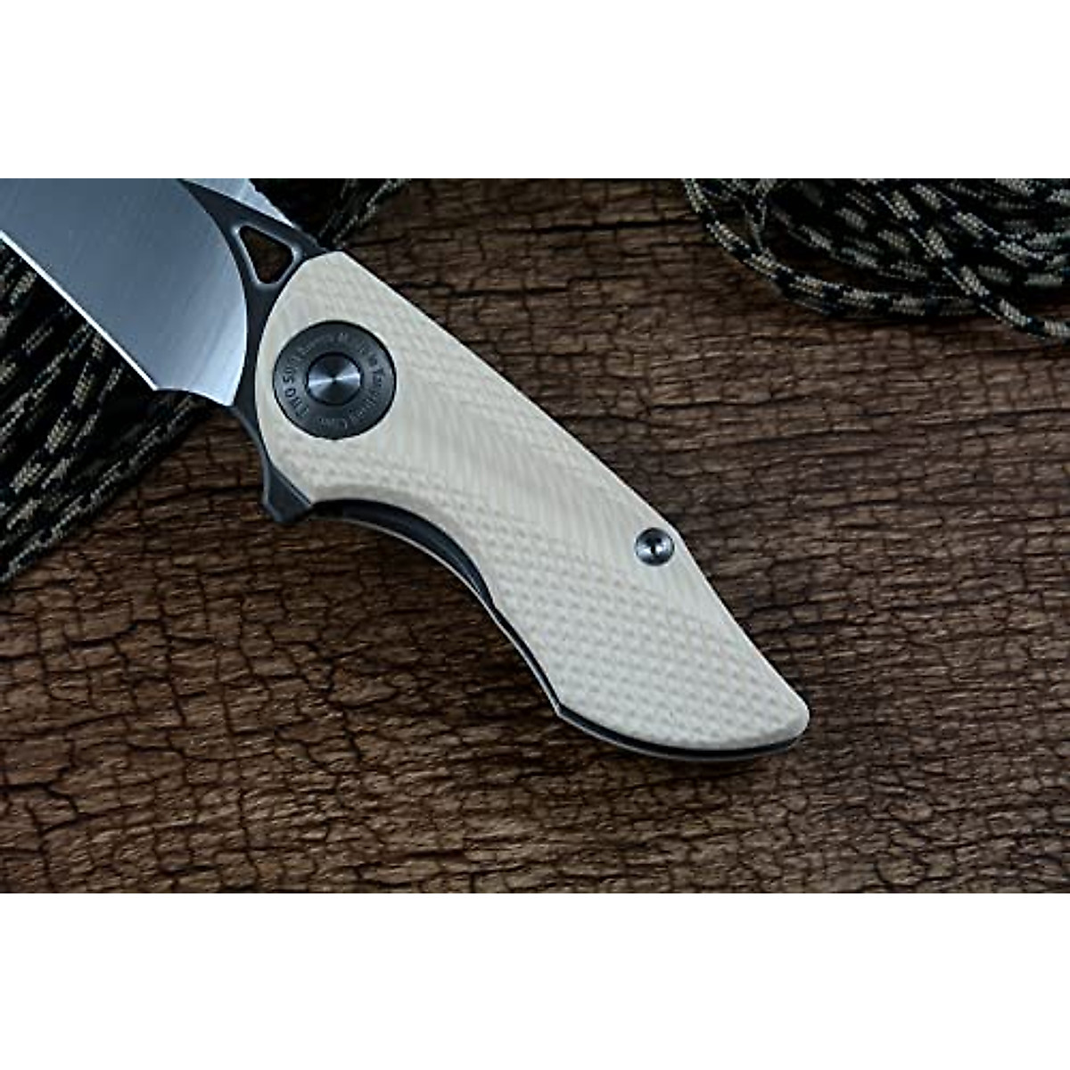 TWOSUN Pocket Knife Utility Folder 14C28N Satin Blade Resin Handle TS314