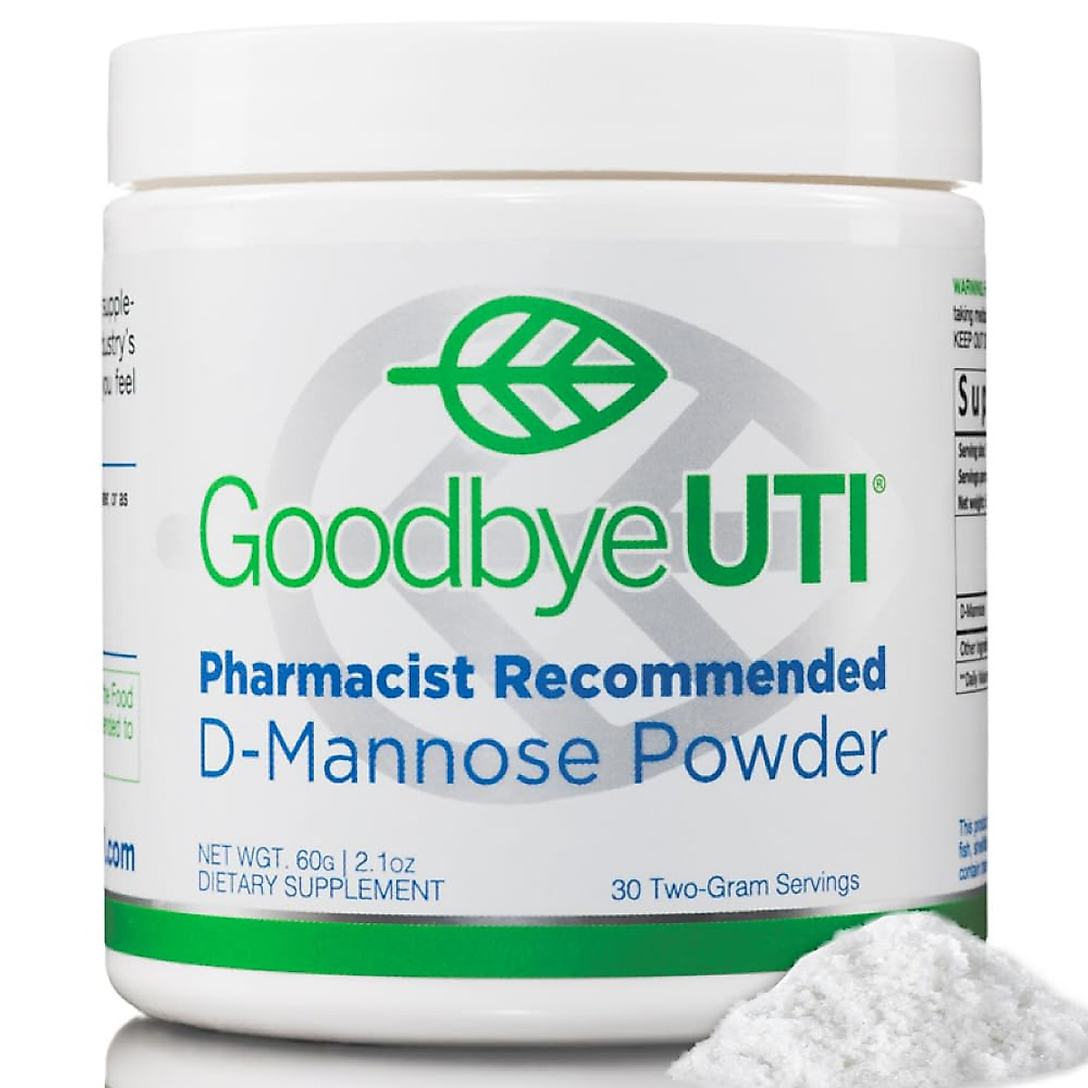 Goodbye UTI Clear & Protect; D-Mannose for immediate Relief and Cranberry Plus for Continued Relief and Protection, 100% Pure, no additives, Pharmacist Recommended