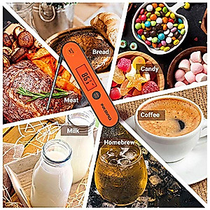 Inkbird Wi-Fi/Bluetooth Meat Thermometer IBBQ-4BW & Instant Read Thermometer IHT-1P, Digital Wireless WIFI Thermometer for Smoker Oven, Large LCD Backlight, Timer High/Low Alarm, 4 Probes Rechargeable