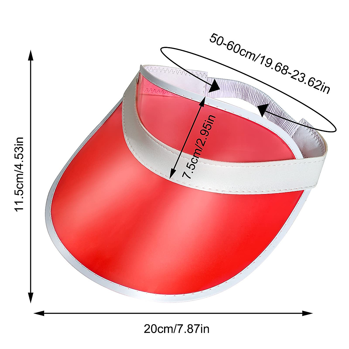 Jmkcoz 6 Pack Sun Visor Hats UV Protection Caps Plastic Clear Sunhat for Women Men Beach Tennis Golf Outdoor Sports Activity