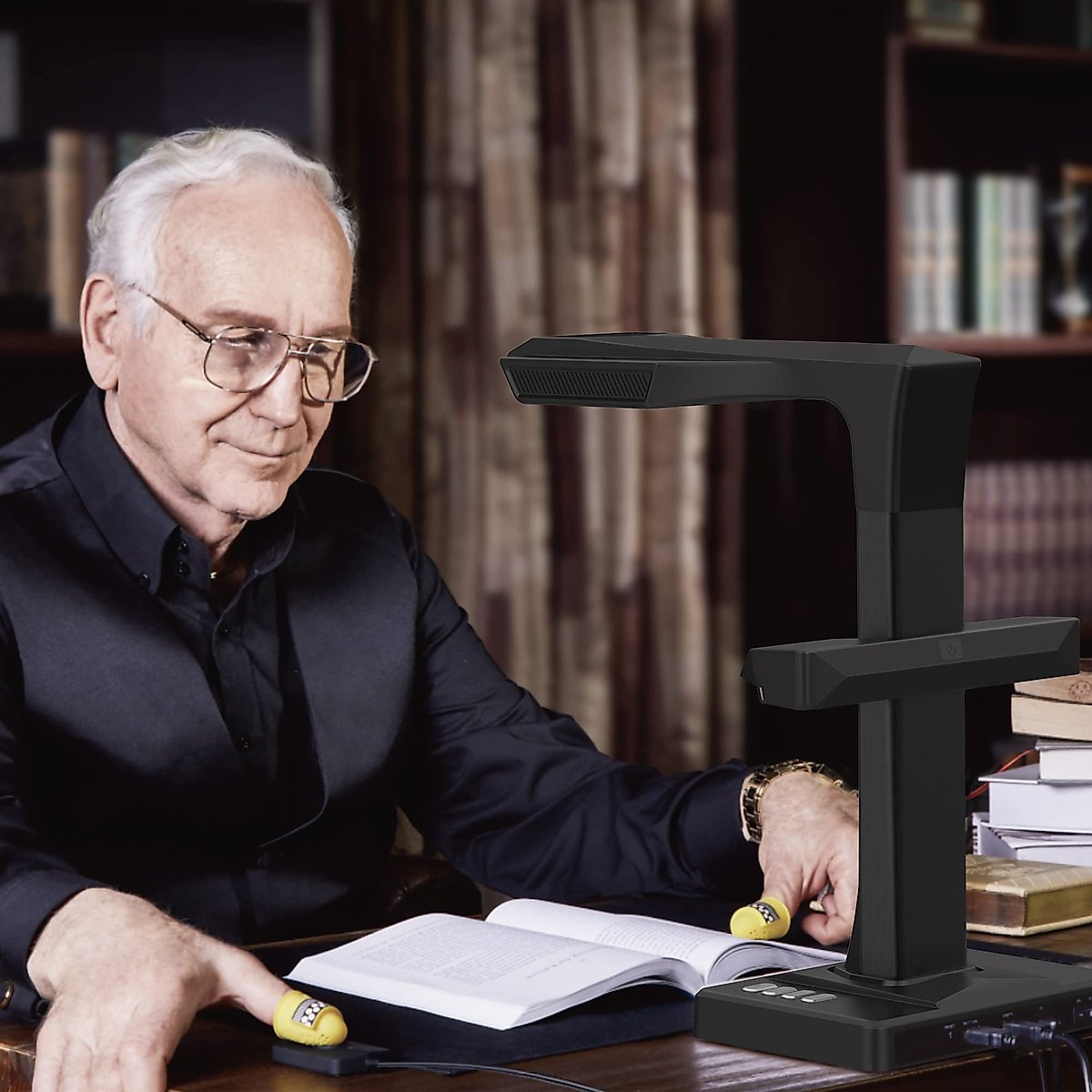 CZUR ET18 Pro Professional Document Scanner, 2nd Gen Auto-Flatten & Deskew Tech, 18MP HD Camera, Capture A3, 186 Languages OCR, Convert to PDF/Searchable PDF/Word/Tiff/Excel, Run On Windows & MacOS