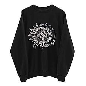 Long Sleeve Shirts for Women, Fall Polka Dot Plus Size Womens Halloween Costumes Sexy Ladies Long Sleeve O Neck Skeleton Tshirts Pullover Hoodies for Women Black