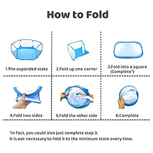 Small Animals C&C Cage Tent, Breathable & Transparent Pet Playpen Pop Open Outdoor/Indoor Exercise Fence, Portable Yard Fence for Guinea Pig, Rabbits, Hamster, Chinchillas and Hedgehogs