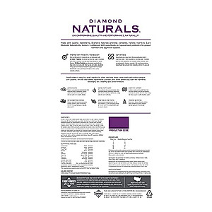 Diamond Naturals Dry Food for Adult Dogs, Small Breed Chicken and Rice Formula, 18 Pound Bag