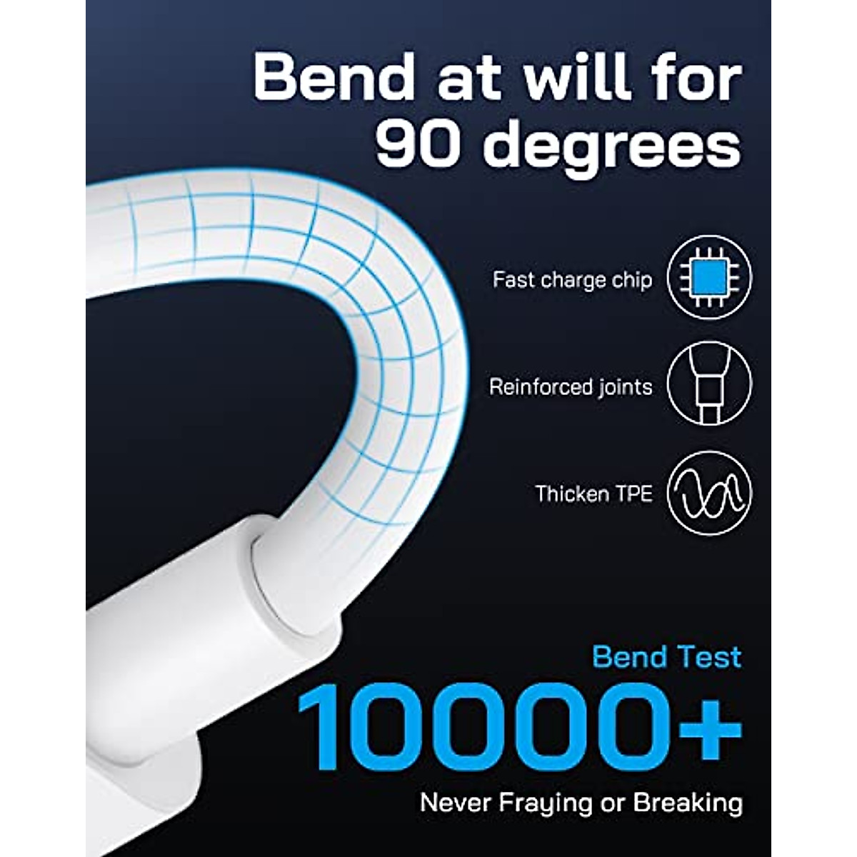 juusmart iPhone Fast Charger Cable, 2-Pack【MFi Certified】 iPhone Charger Fast Charging 6ft Cable for iPhone 14/13/13 Pro /12/12Pro/Max/11/11Pro/XS/Max/XR/X/8/8Plus