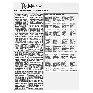 224 Pieces Pantry Labels for Kitchen Canisters, Preprinted Bold Black Font on Clear Stickers for Food Storage Containers and Jars (Water Resistant)