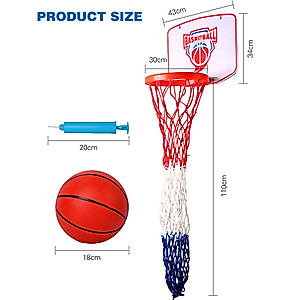 CT SPORTS Basketball Laundry Hamper for Kids - Slam Dunk Fun! Over The Door 2 In 1 Hanging Basketball Hoop Basketball Hamper Gift for Boys & Girls - Keeps Clothes Off the Floor & Encourages Tidiness