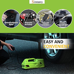 Simtamy Electric Car Jack 5 Ton(11,000lb) 12V Hydraulic Jack, Portable Emergency Car Lift Tire Change Kit