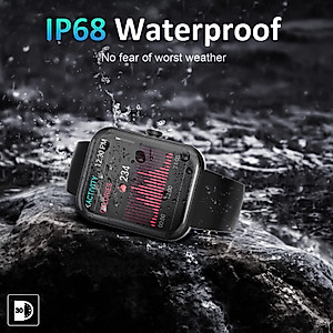 EURANS Smart Watch 42mm Bluetooth Calling (Answer/Make Call) HD Touch Screen IP68 Waterproof Fitness Tracker for Android and iOS Phones, Blood Oxygen & Heart Rate Monitor, Sleep Tracking for Men Women