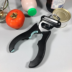 Bxgnip Can Opener Jar Opener Suitable For Small and Medium Size Jars Manual Handheld Hand Can Opener with Sharp Blade Smooth Edge with Multifunctional Bottles Opener
