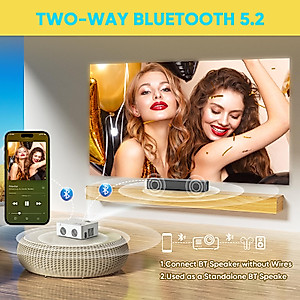 PURSHE Mini Projector 7500L, Full HD 1080P Supported Portable Outdoor Movie Projector for iOS, Android, Windows, Compatible with TV Stick/HDMI/Smartphone/PS4/USB [Remote Control Included]