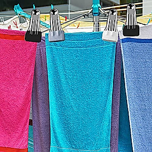 30 Pack Heavy Duty Clothes Pins for Hanging Clothes,Stainless Steel Strong Clips for Clothes ,Crafts,Beach Towel,Kitchen Clips Sock,Fabric,Utility Clips Drying Pegs for Outdoor Clothesline Clips