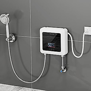 KENUOS 7500W 220V/240V Electric Tankless, Constant Temperature Instant Hot Water Heater with Remote Control Digital Display On Demand Hot Water Heater for Home Kitchen Indoor