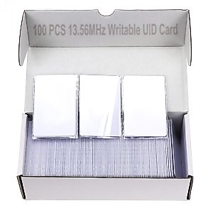 TO BE SECOND JASAG 100pcs Premium Rewritable UID Smart Card, Mi Fare 1K S50 RFID Cards Keys, 13.56MHz PVC Blank White JASAG-UID5050 JASAG-UID5050