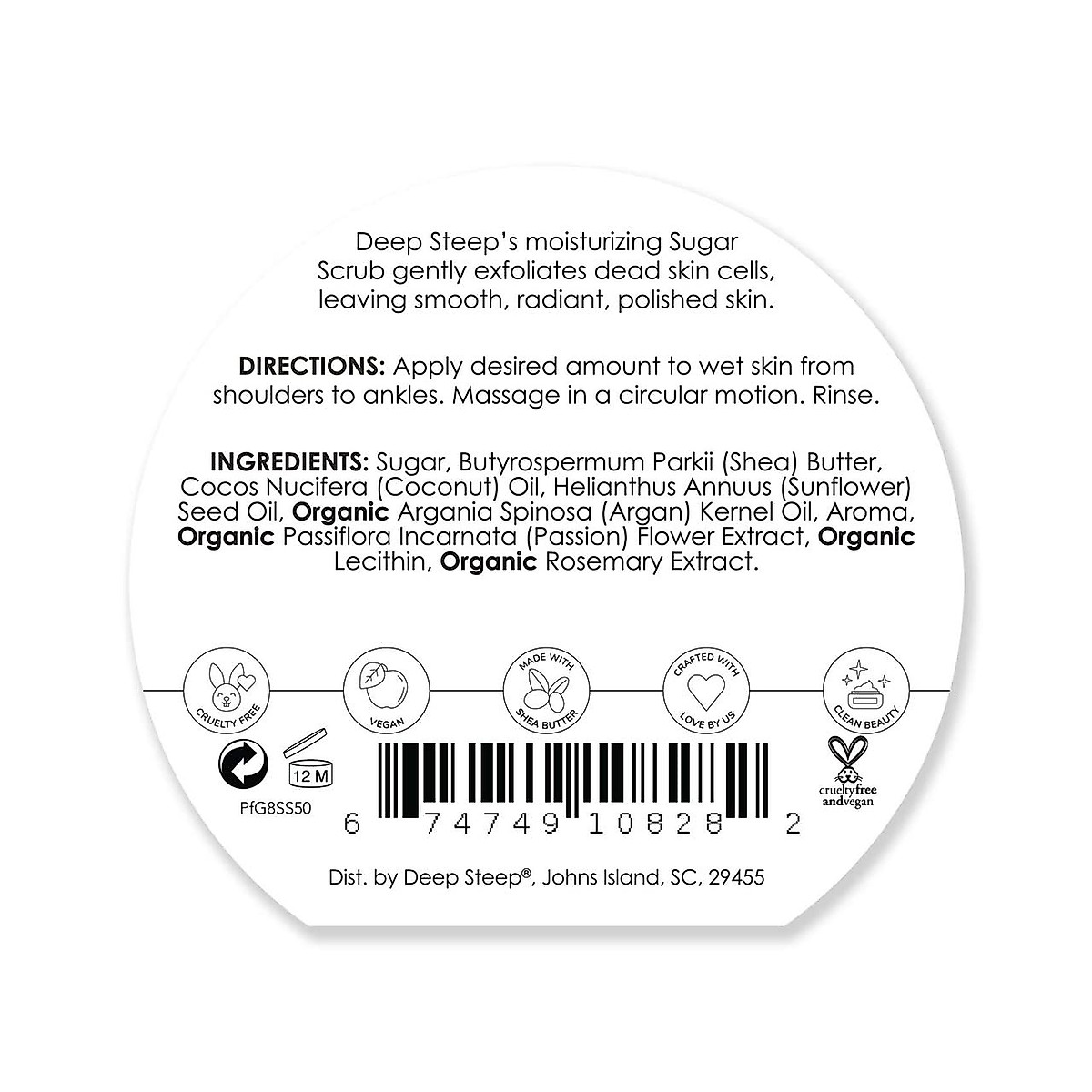 Deep Steep Sugar Scrub, Passion Fruit Guava, 8 Ounce