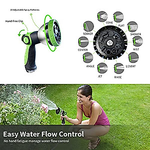 Cromtac Stainless Steel Hose 304 Wide Diameter with Multifunctional Metal Spray Gun Solid Metal Portable and No Kinks (100)