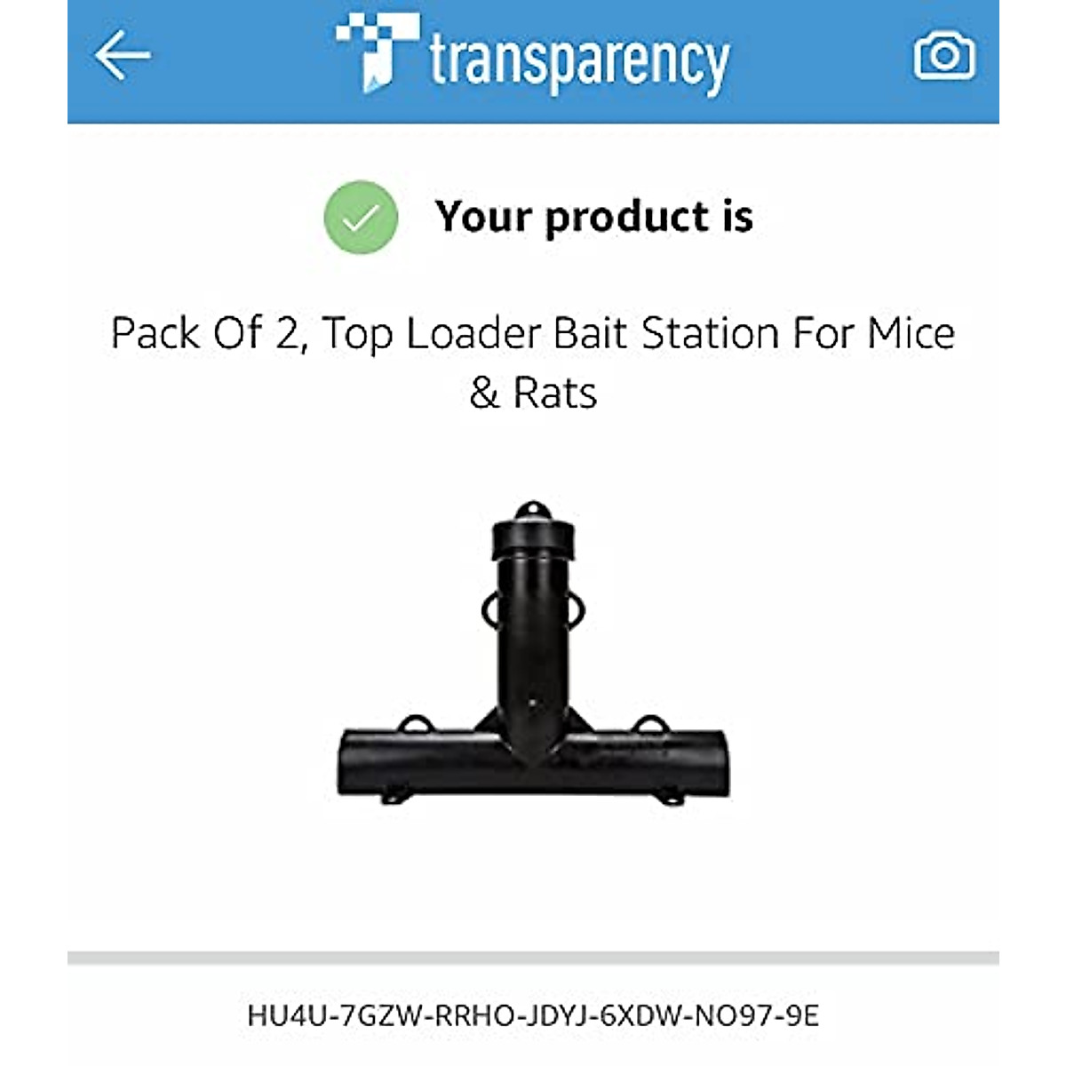 Pack of 2, Top Loader Bait Station for Mice & Rats