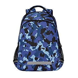 YoCosy Military Camo Camouflage Pattern Backpack School Bookbag Laptop Purse Casual Daypack for Teen Girls Women Boys Men College Travel