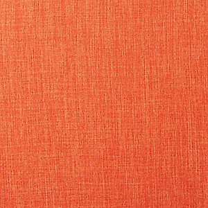 OSP Home Furnishings Ave Six Rockford Square Storage Ottoman with Padded Upholstery and Hidden Serving Tray, Tangerine Fabric