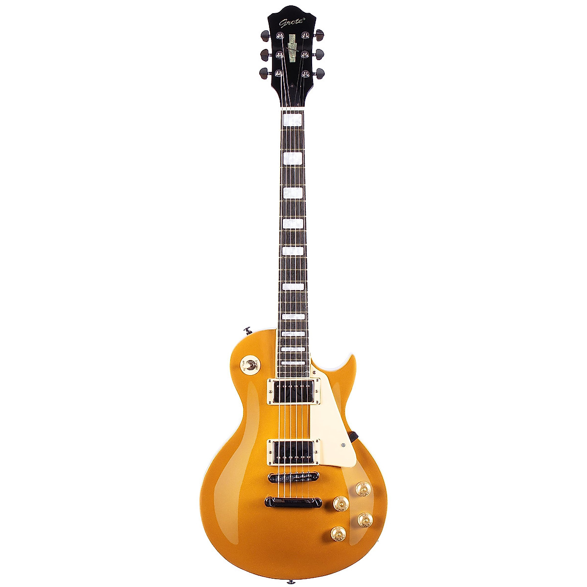 Grote Guitar Metallic Paints Solid Body Electric Guitar with Gigbag Picks (Yellow)