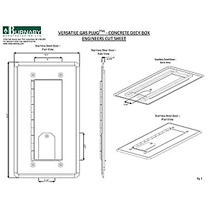 Burnaby Manufacturing Ltd Concrete Deck Versatile Gas Plug™, 2 PSI, 3/4" NPT Inlet, 1/2" Quick Disconnect Outlet