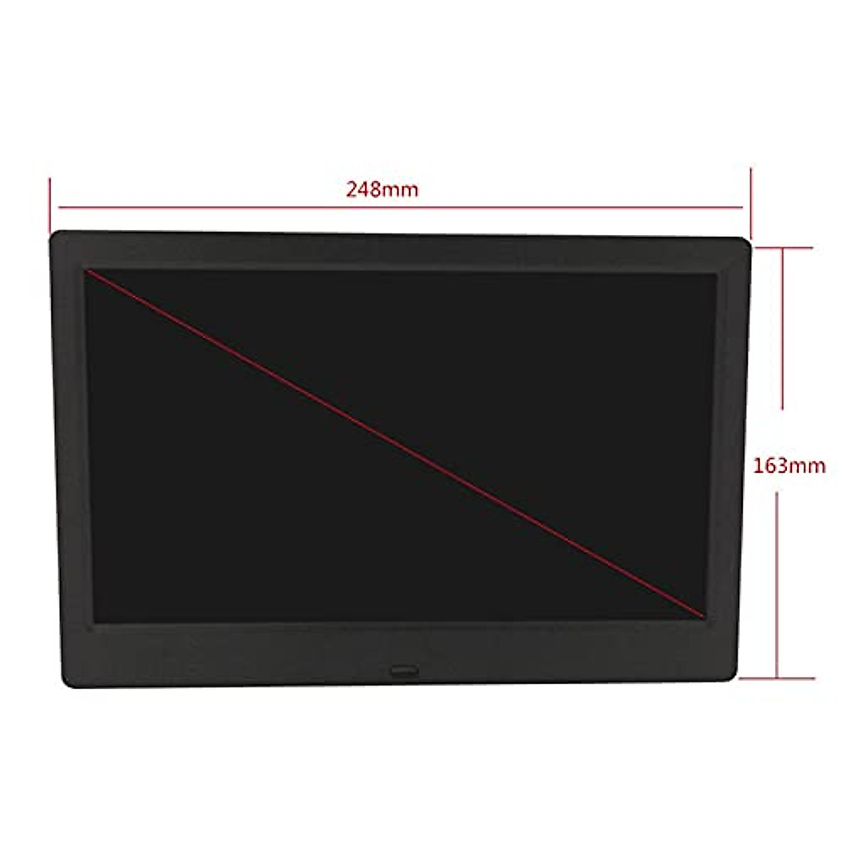 10-inch Digital Photo Frame 1024×600 high-Definition Digital Photo Frame Electronic Album Advertising Machine Display Ratio 16:9 (Color : Black)