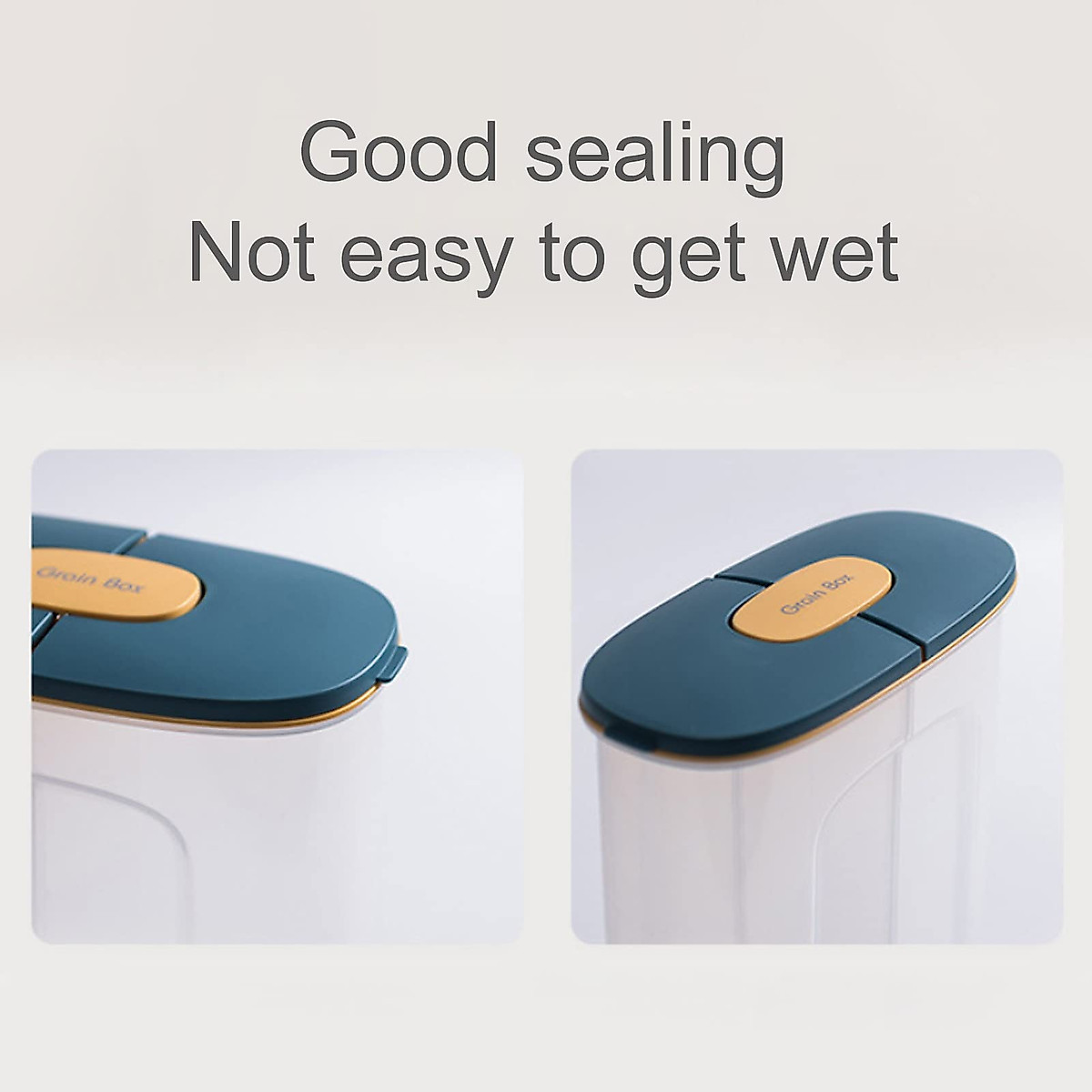 Storage Box Storage Container Cereal Storage Container Large Capacity Eco-friendly Sealed Fresh-keeping Visible Sealed Food Cans for Kitchen - Green