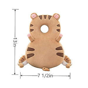 XIGUI Baby Head Protector, Toddlers Head Safety Pad Cushion, Adjustable Toddlers Head Safety Pad Cushion Backpack, Baby Back Protection for Crawling & Walking, for Age 4-24Months (Yellow-A)