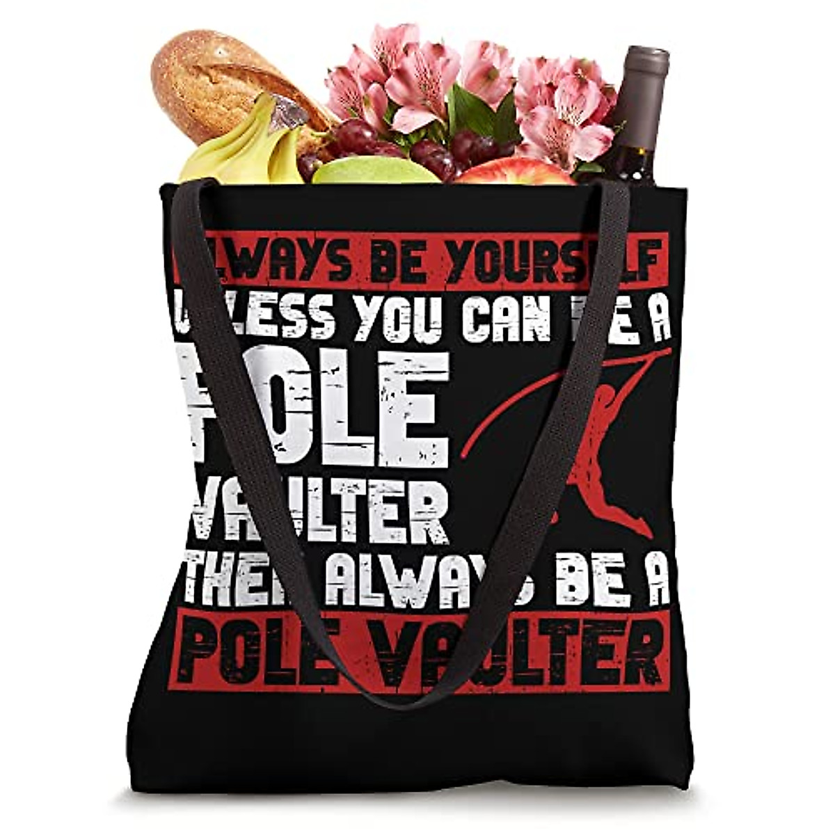 Pole Jumper And Pole Vault Jump Tote Bag