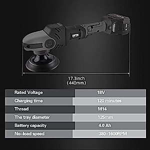 SPTA Buffer Polisher, 780W 5Inch & 6Inch Dual Action Random Orbital Car Polisher, 41pcs Car Detailing Kit with Polishing Pads, Sanding Papers, Wool Pads, Tool Bag for Car Polishing and Waxing